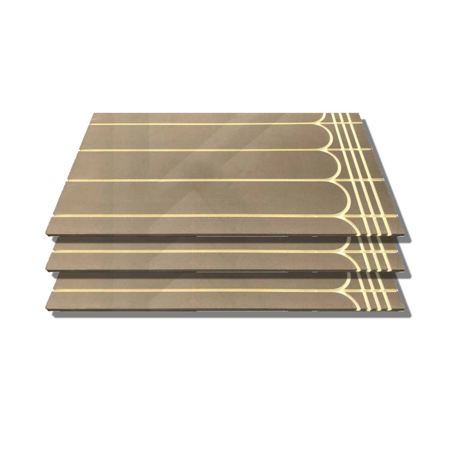 Underfloor Heating Boards For 15mm & 16mm Pipe - Grooved Cement Coated ...