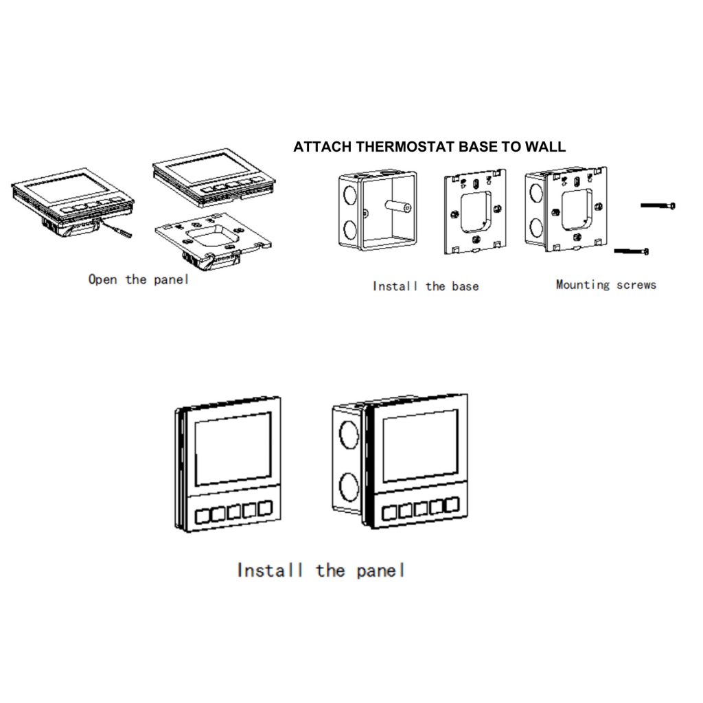 Water Underfloor Heating Thermostat Programmable 3 AMP Room Stat with ...