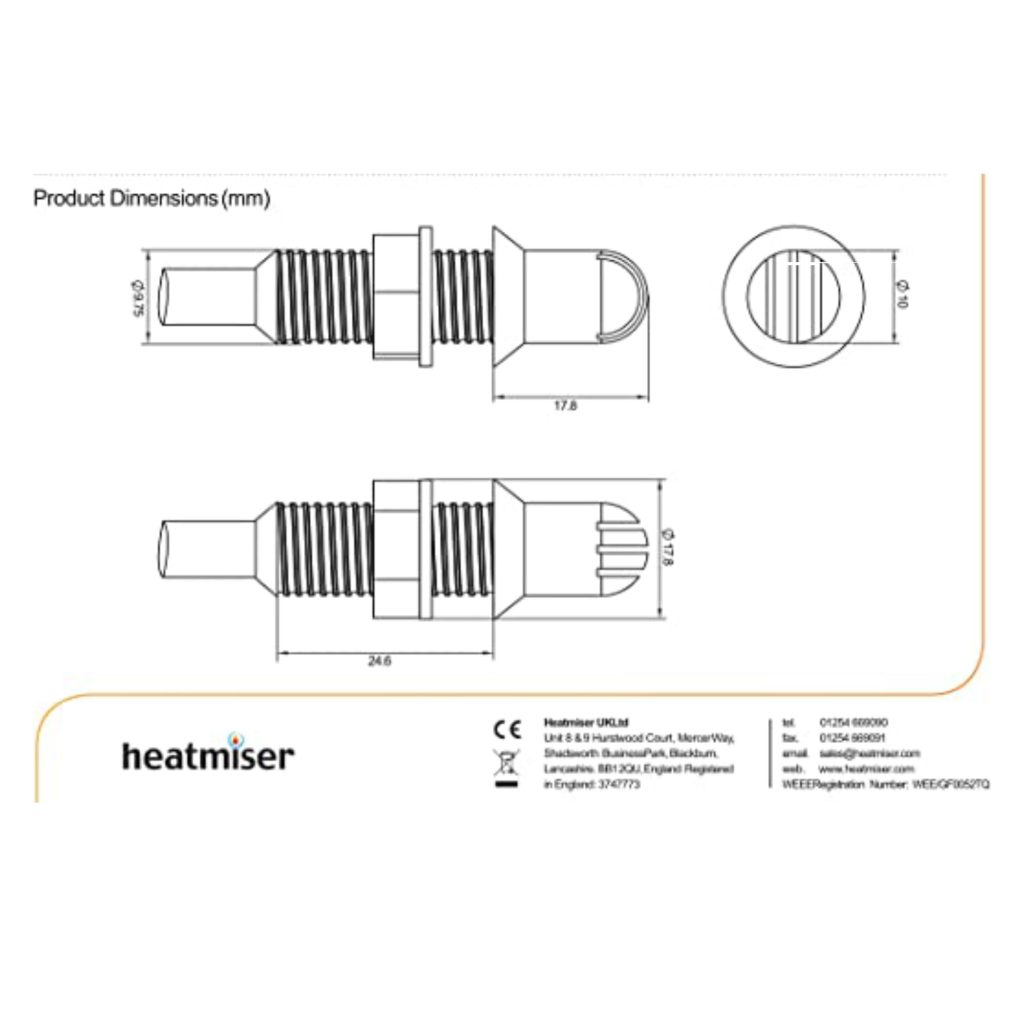 Heatmiser Thimble Sensor - The Underfloor Heating Site