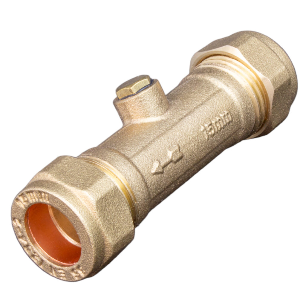 Brass Double Check Valve Compression 15-28mm Non Return Valve WRAS ...