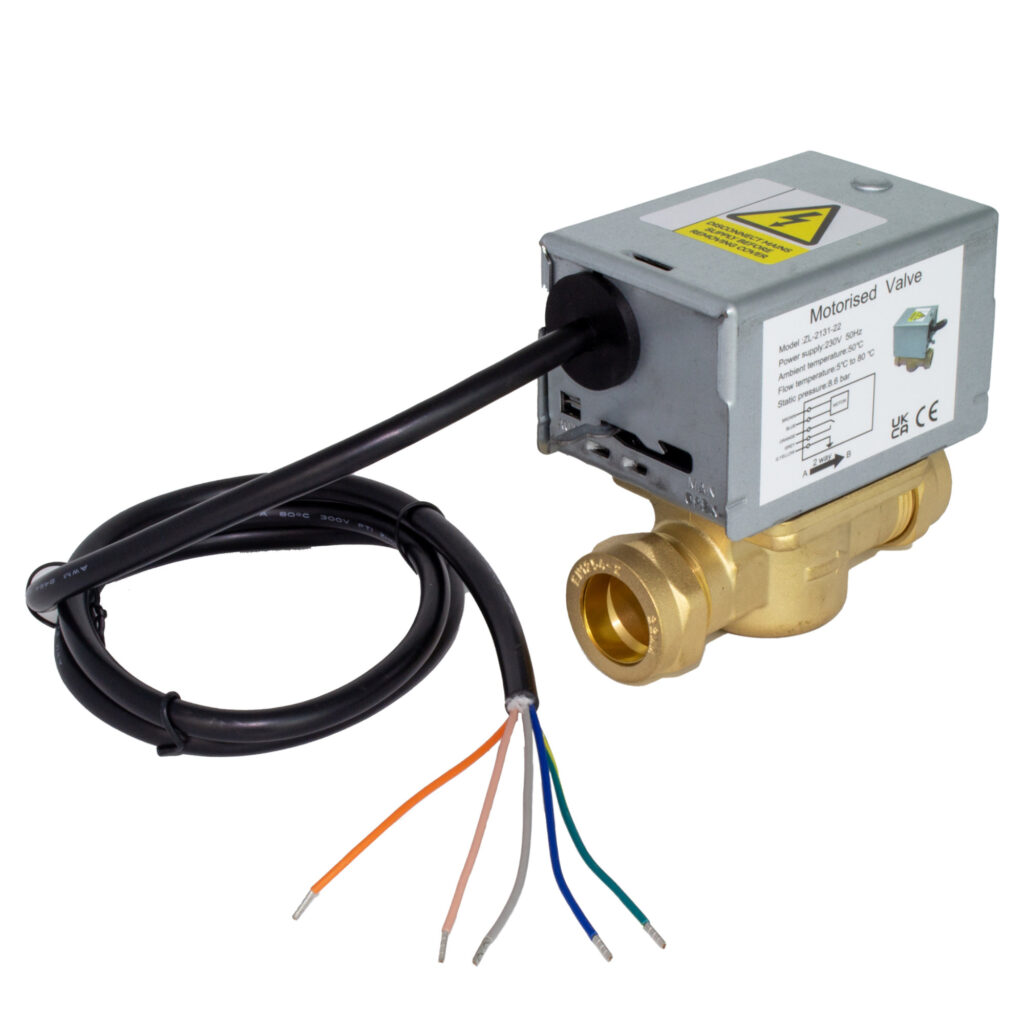 Motorised Zone Valve 22mm 2 Port - The Underfloor Heating Site